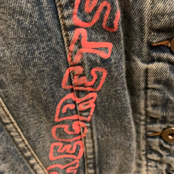 Jackets & Coats | Denim Jacket With Writing On It | Poshmark